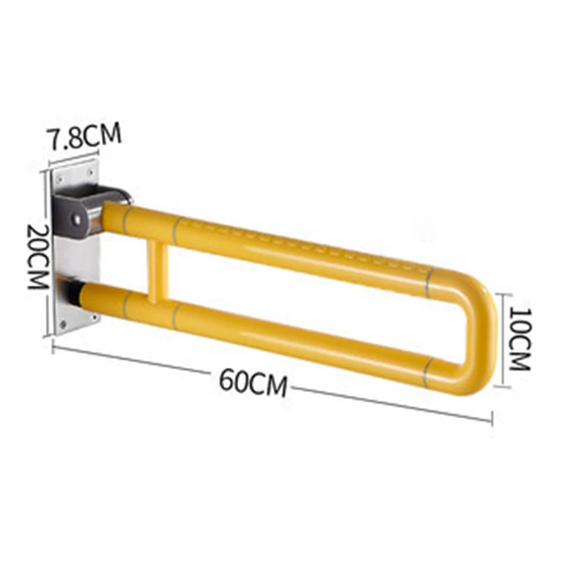 Handicap Toilet Fold Down Grab Bar Support Flip Up Hand Grips For ...