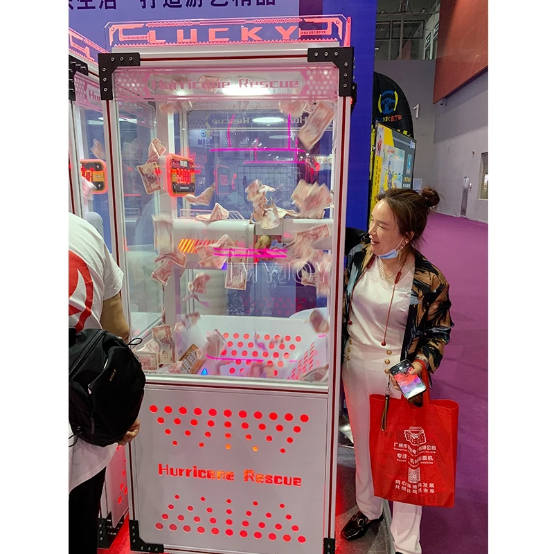 Funny Gift Game Machine Cash Catching Cube Money Catch Booth Machine ...