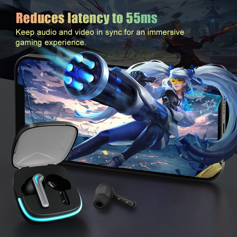 TWS Headset Sport Game Earbuds - Wireless Gaming Earphones