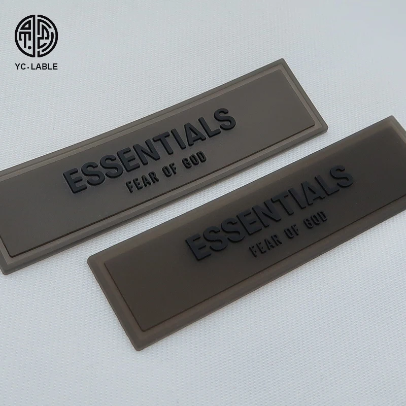 Custom Rubber Patch 3D Raised Clothing Label Heat Transfer Rubber logo ...