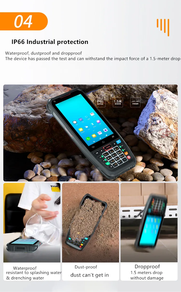 Industrial PDA for Logistics Full Keyboard Rugged Barcode Scanner ...