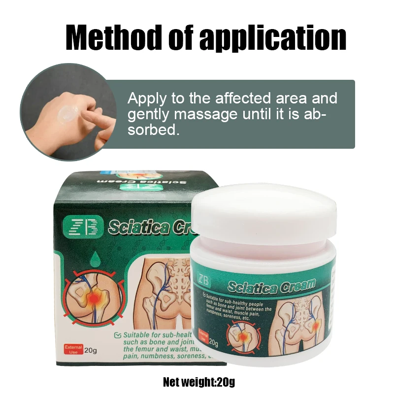 20g Sciatica Cream Ointment - Relief for Lower Back Pain