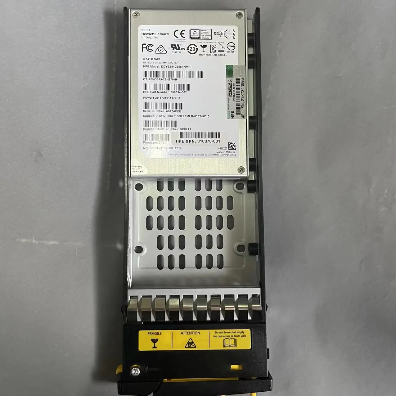 Hpe 3par 8000 3.84tb Sas Sff (2.5in) Ssd With All-inclusive Single ...