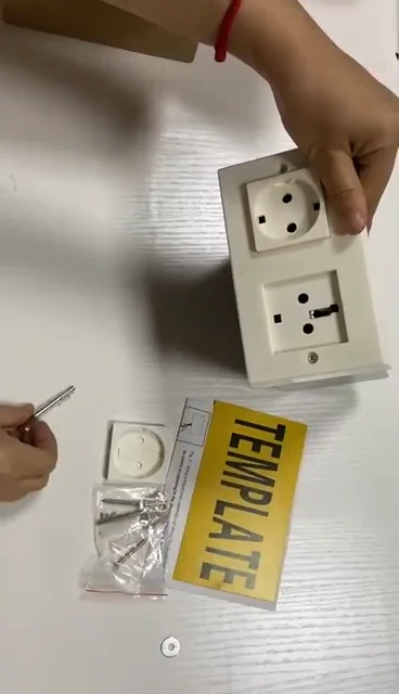 European-style Dual Plug Socket Wall Security Secret Hiding Stash Box ...