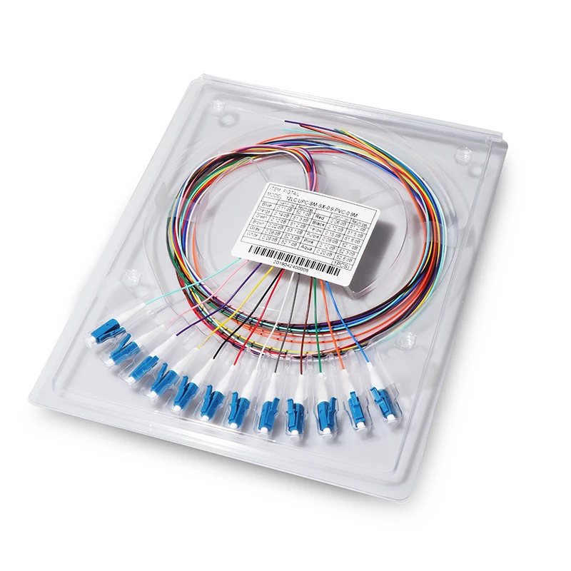 Optical Fiber Pigtail Buldle 12 Color Pigtail 12 Core Lc Sm - Buy Lc ...