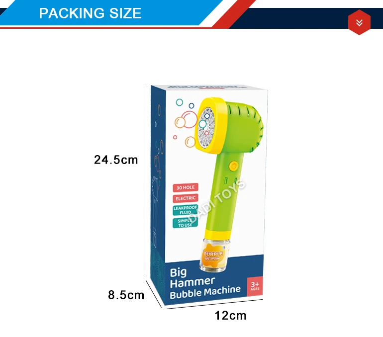 30 Hole & 10 Hole Summer Bubble Hammer - Automatic Blower
