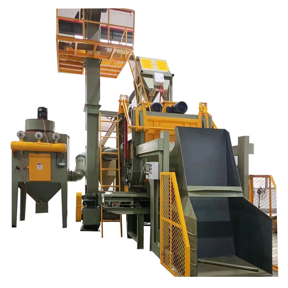 Automatic loading and unloading shot blasting machine for engine Rotary ...