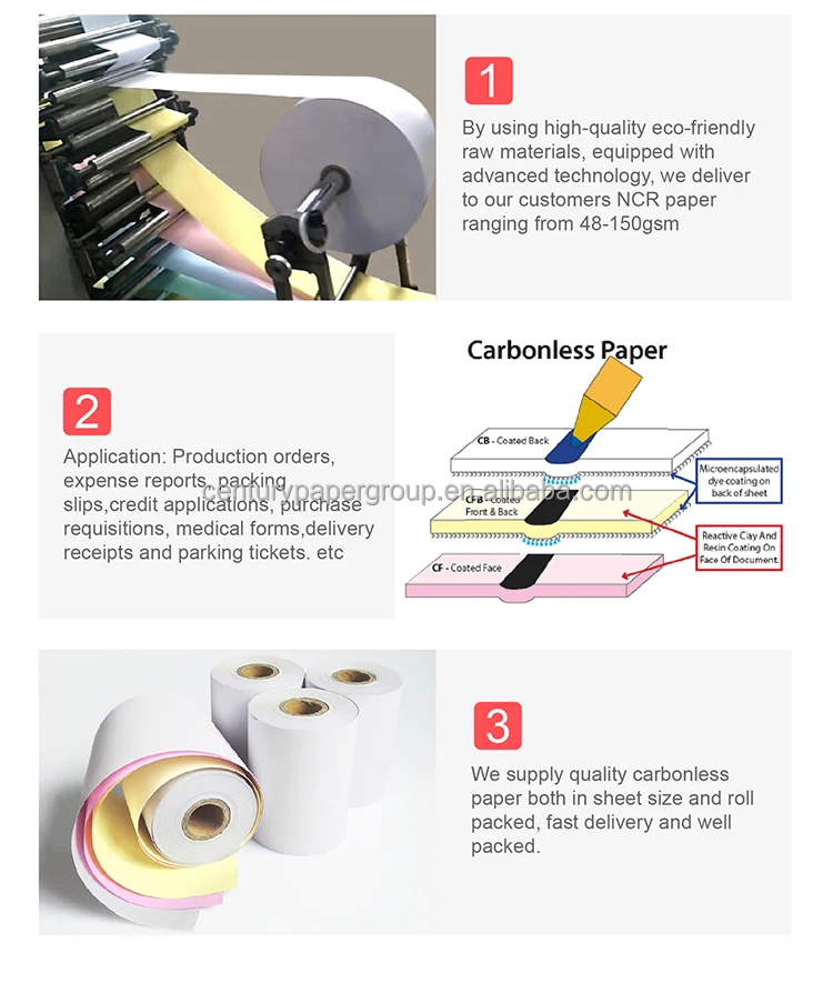 Fan Fold Computer Paper Ncr Carbonless Paper In Sheet - Buy Carbonless ...