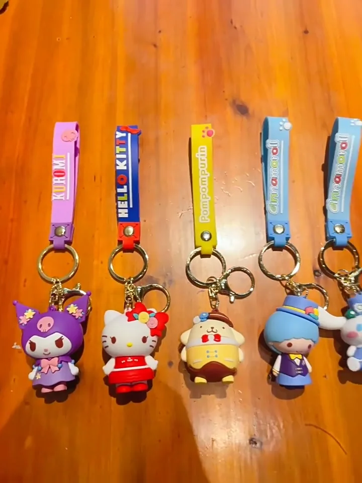 Creative 3d Anime Silicone Keychain Cartoon Melody Kuromi Key Chain ...