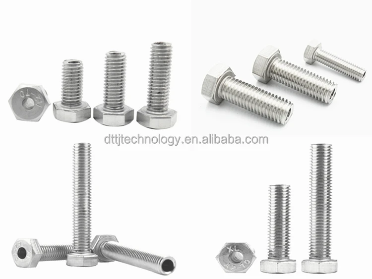 SS Hex Head through Hole Screw Hex Hollow Bolt - DIN Standards