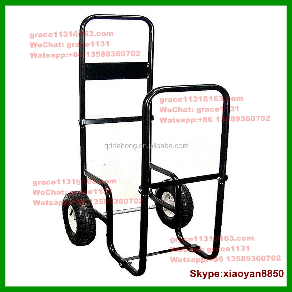 Heavy Duty Firewood Truck Wood Move Trolley Hauler Rack Caddy Rolling ...