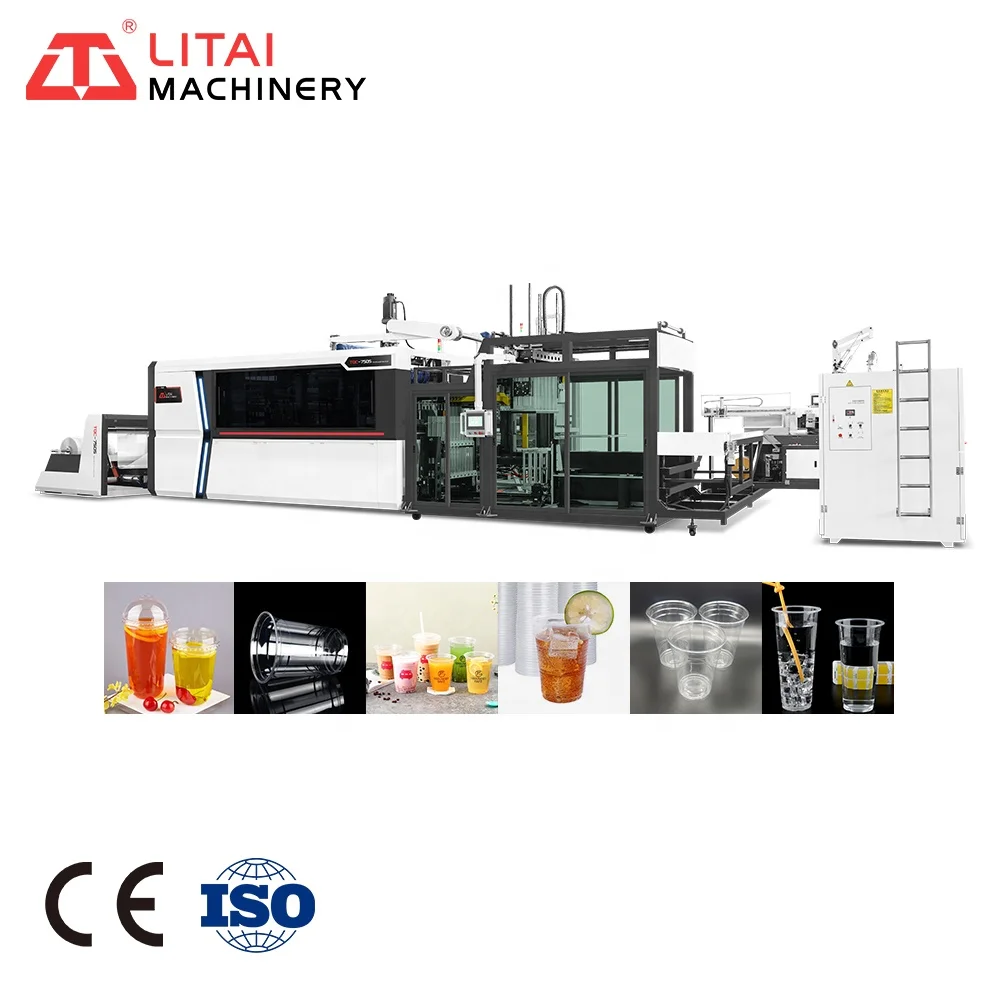 Fully Automatic Servo Drive Disposable Plastic Cups Making Machine For ...