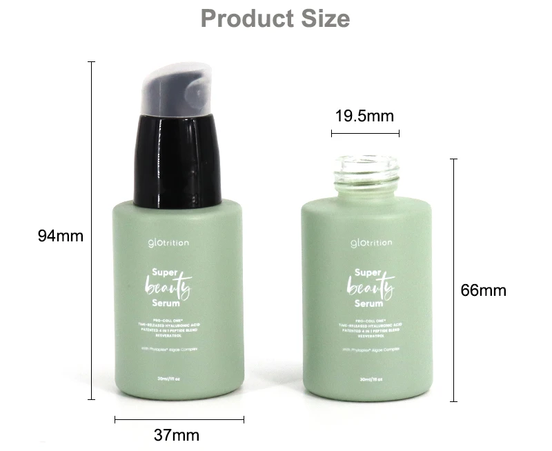 Eco Friendly 30ml Round Cosmetic Packaging - Empty Face Serum Pump Bottle