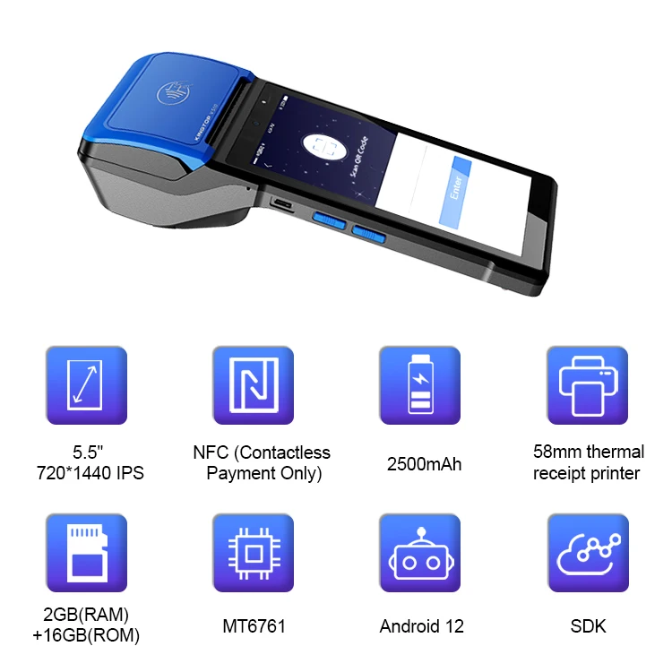 Kingtop Multifunctional Mini Mobile Pos Barcode Scanner Handheld ...