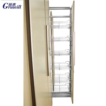 Competitive Tall Wire Storage Tandem Pull Out Organizer Cabinet Kitchen ...