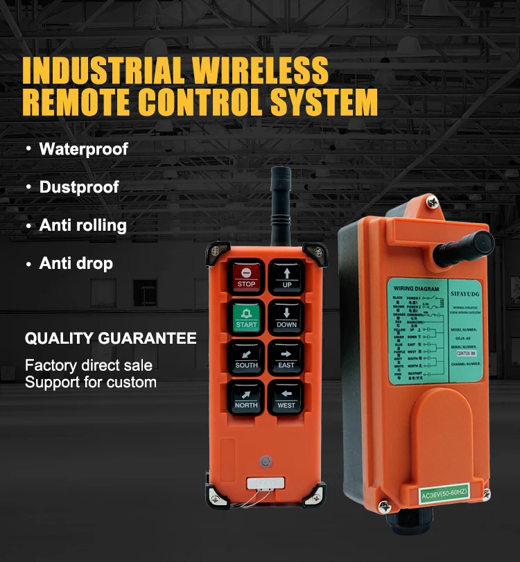 Factory Price Waterproof Overhead Crane Industrial Wireless Remote ...