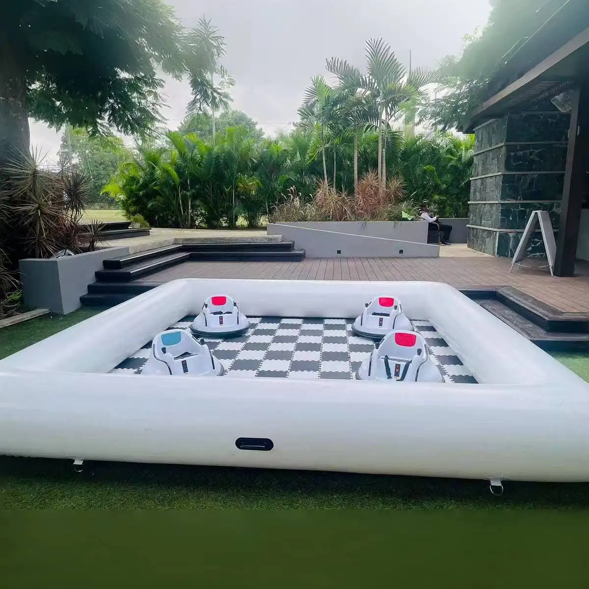 Kids Bumper Cars Inflatable Arena Race Track Inflatable Bumper Car ...