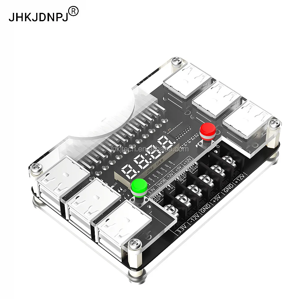 Atx Power Supply Breakout Board And Acrylic Case Kit With 3.3v,5v,12v ...