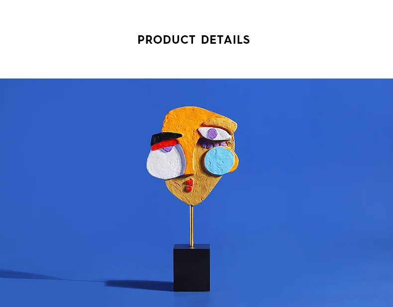 Twisted Human Face Sculpture - Creative Light Luxury Resin Crafts for ...