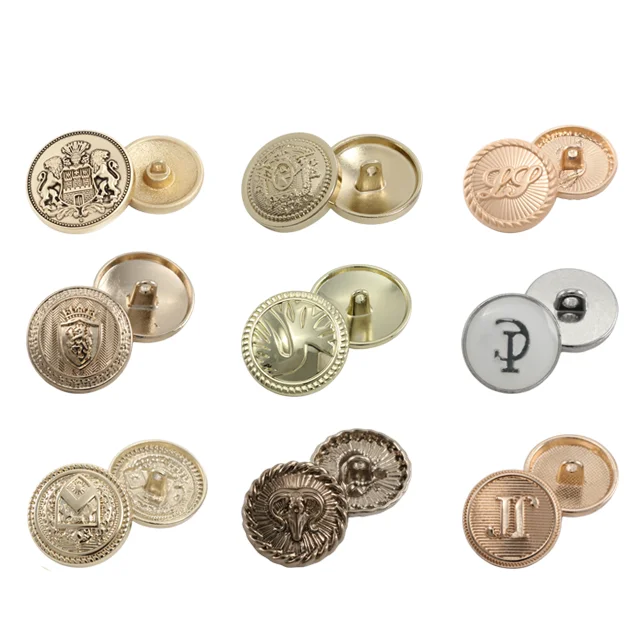 Factory Personalizado Boton Custom Logo Sew Alloy Botones De Metal ...