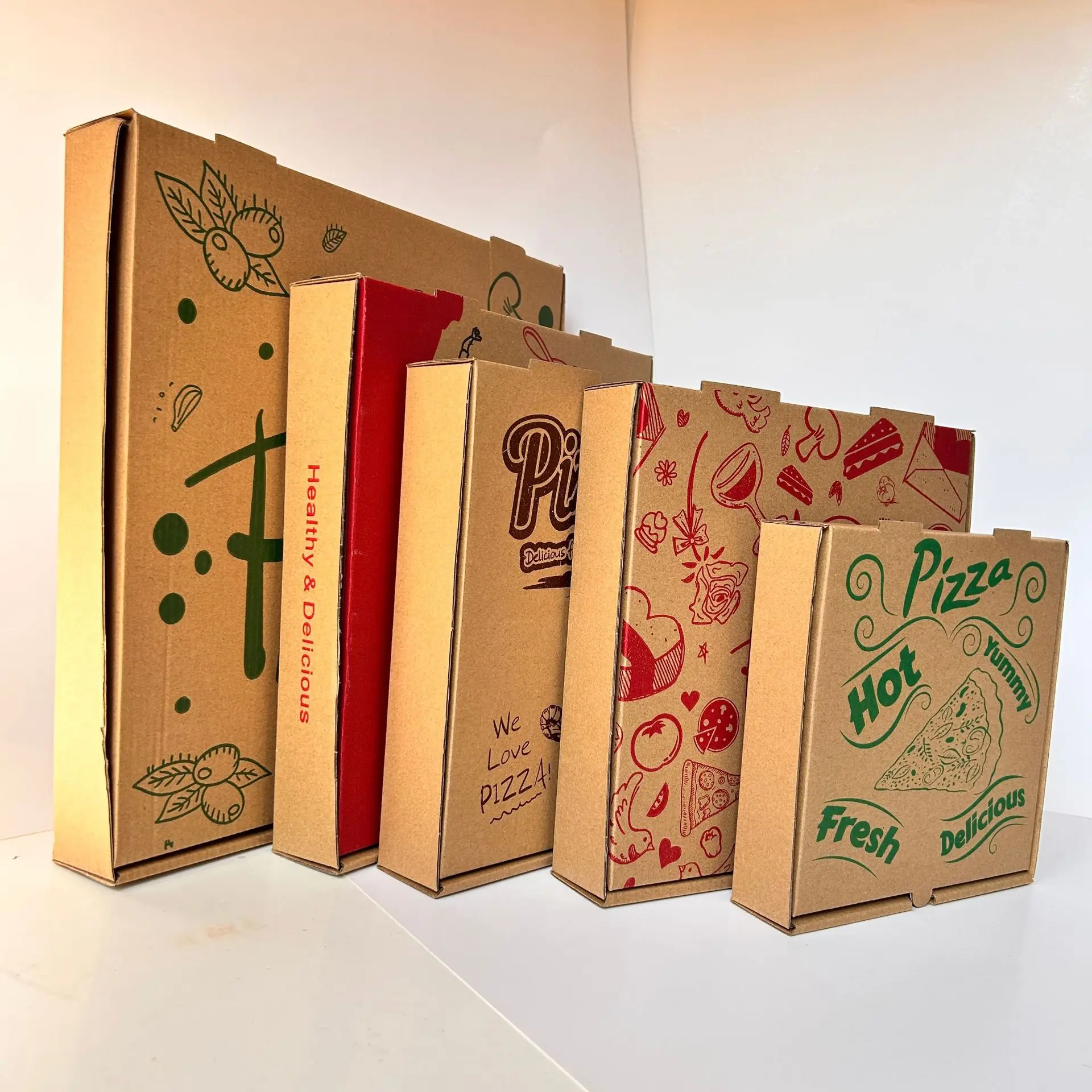Pizza Box Stock Thermal Insulation Corrugated Disposable Pizza Box ...