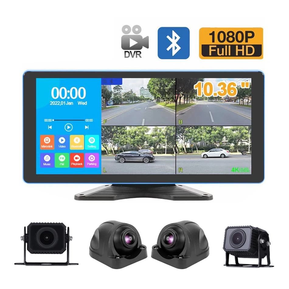 Ahd 1080p 360° Bird View Truck Backup Camera System & Monitor