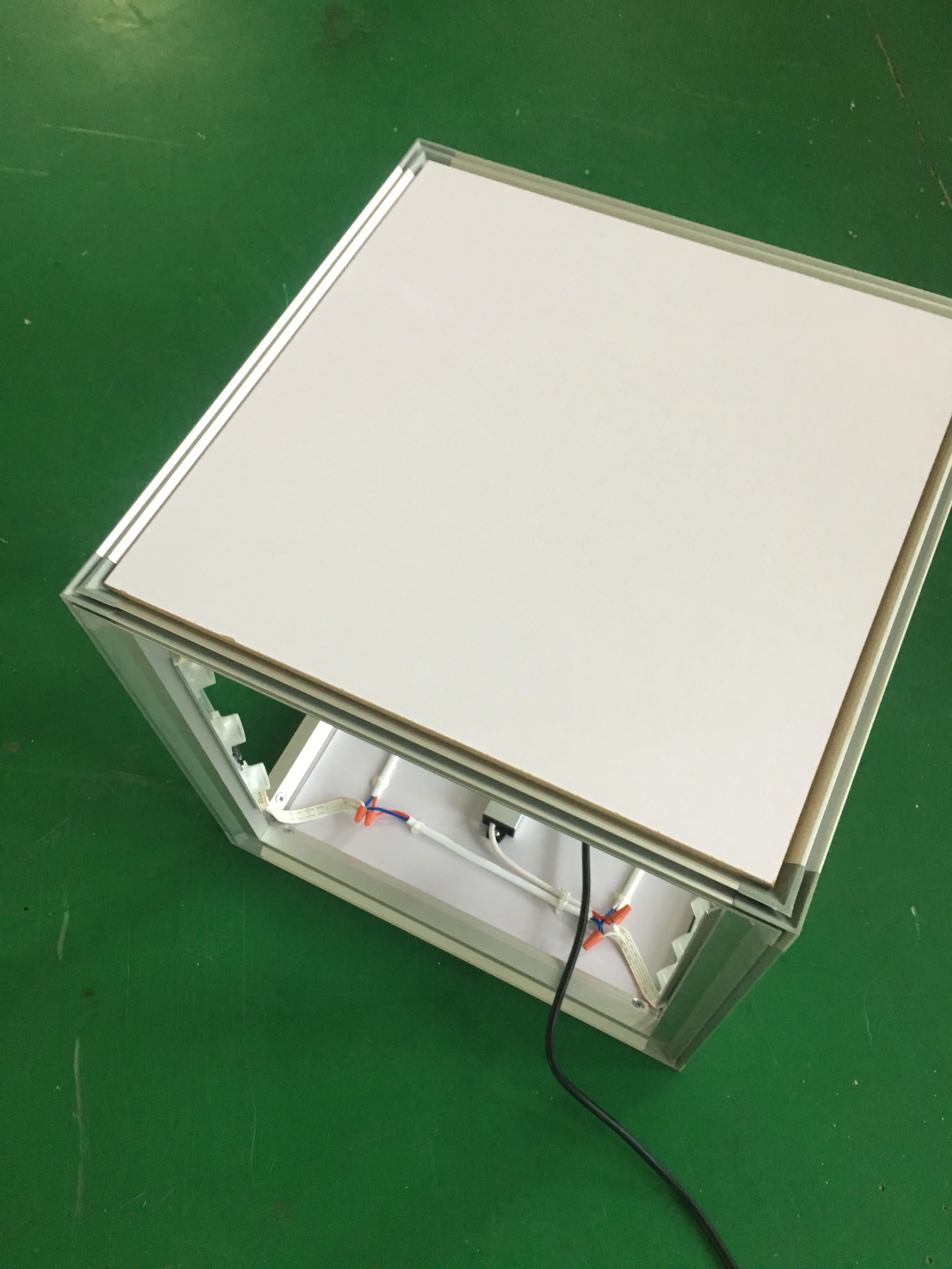 Exhibition Booth Cube Hanging Aluminum Profile Printed Fabric Seg Led ...