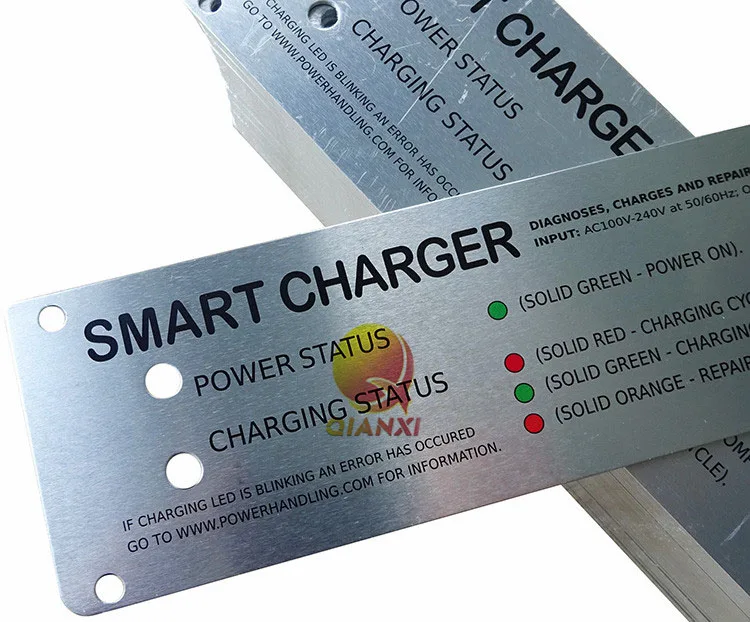 Custom Printing Anodized Metal Labels Permanent Adhesive Industrial ...