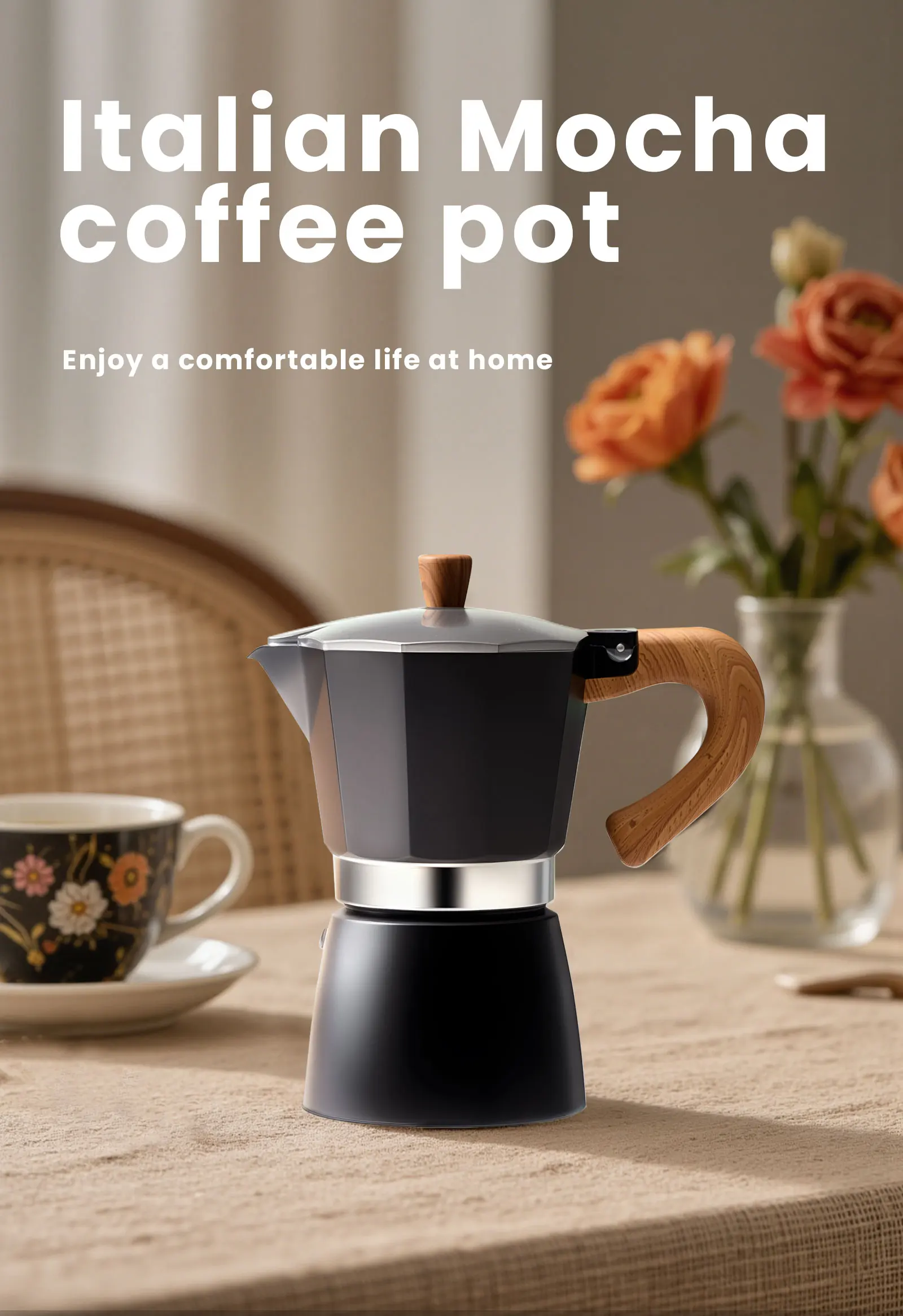 Modern Design Double Spout Espresso Coffee Maker Espresso Moka Coffee ...