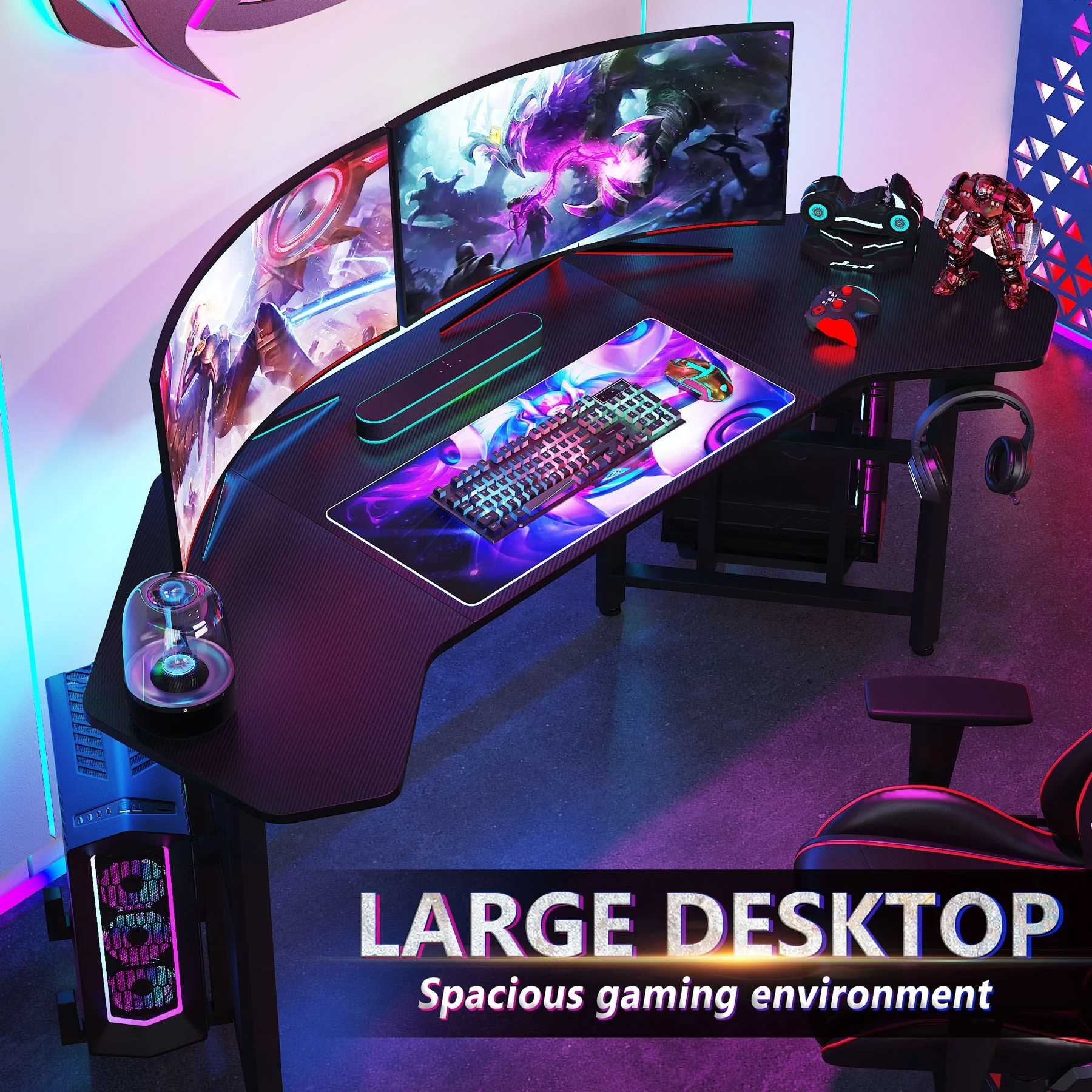 Tribesigns ergonomic gaming desk store