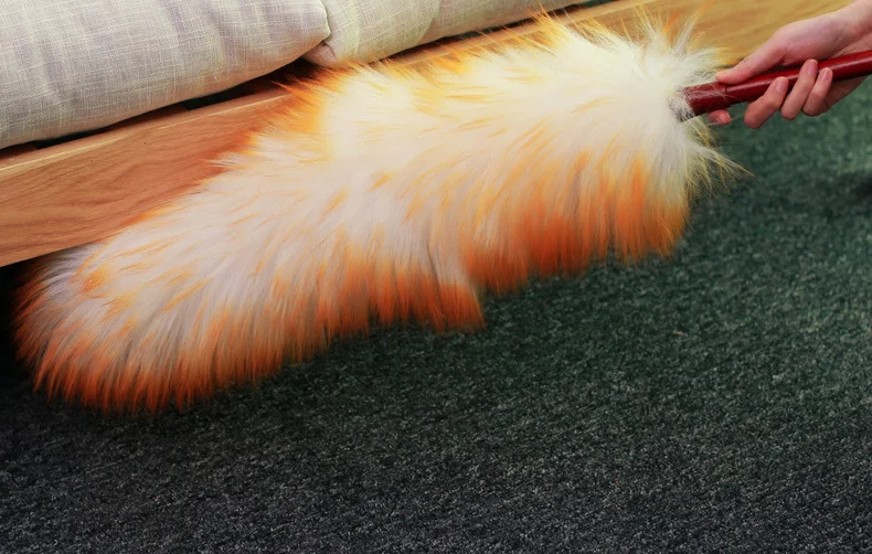 Sheepskin Duster for Cleaning Lamb Wool Duster with Wood Handle ...