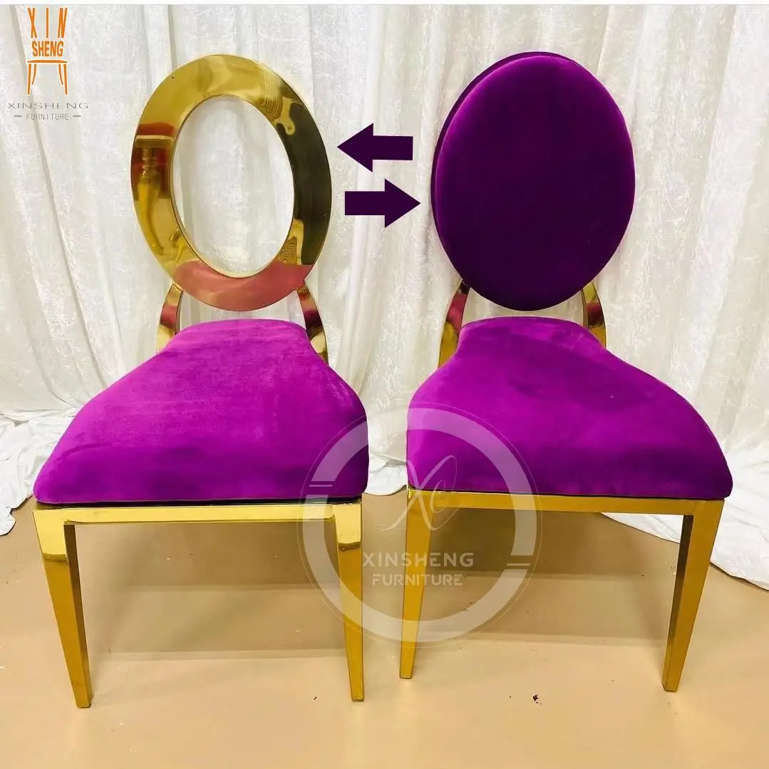 Luxury Event Round Back Design Gold Party Stainless Steel Hotel Wedding ...