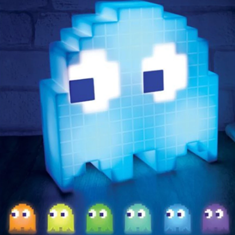 Pac Man Cartoon Color Change Led Lamp Mini Usb Night Light Style For ...