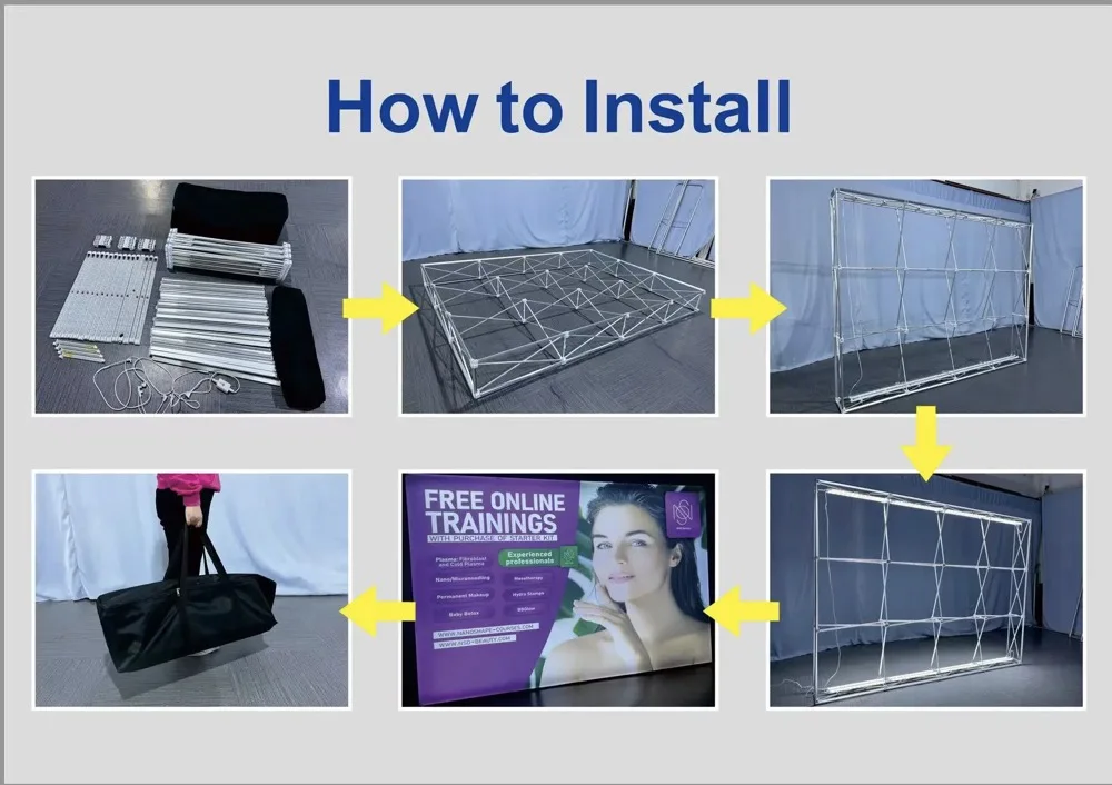 Backlit Panel Led-lit Pop Up Backdrop For Trade Show Booths - Buy ...