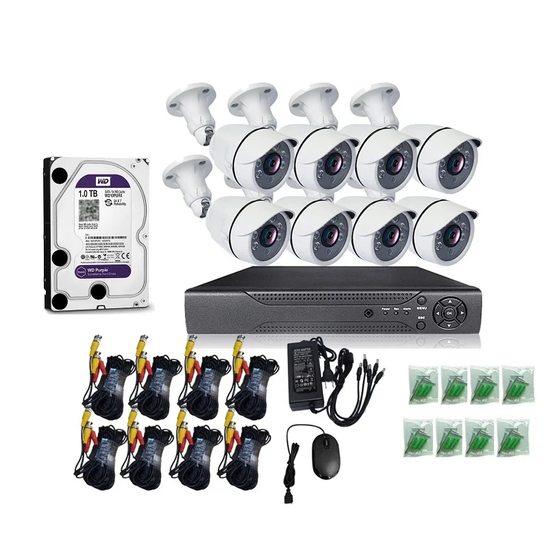 8channel DVR 1TB Storage CCTV Camera Set with Night Vision