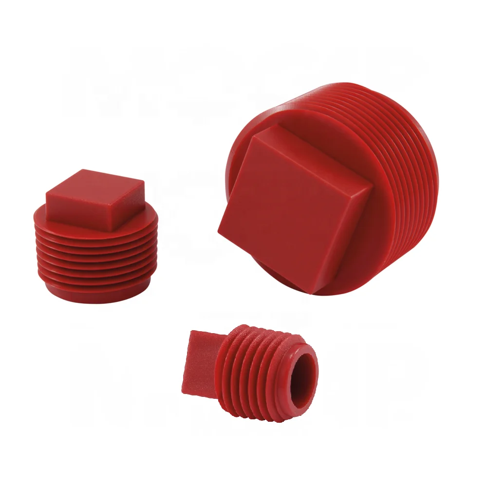 Plastic PVC Pipe Fittings - Male Thread Plug with Square Head