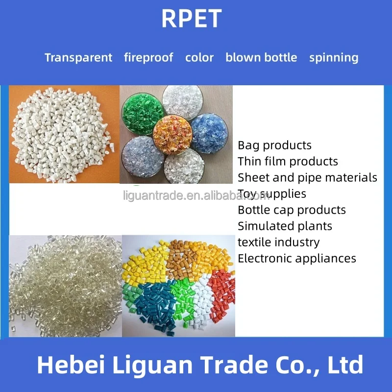 Recycled Pet Resin Granules Rpet Injection Grade Recycled Plastic Recycling Material ...