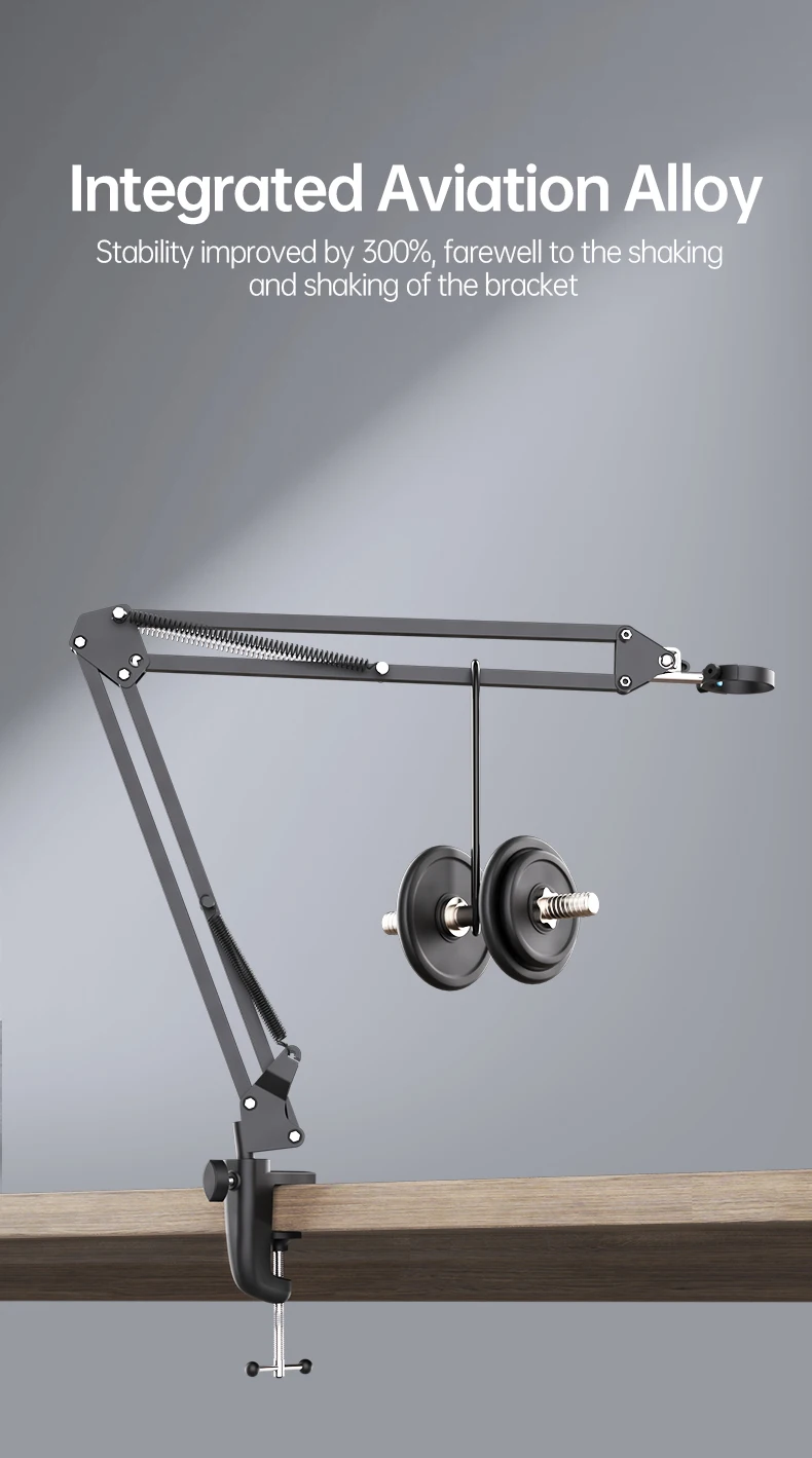 Metal Bracket with Clamp and Grommet Base Stand Pole for USB Microscope ...
