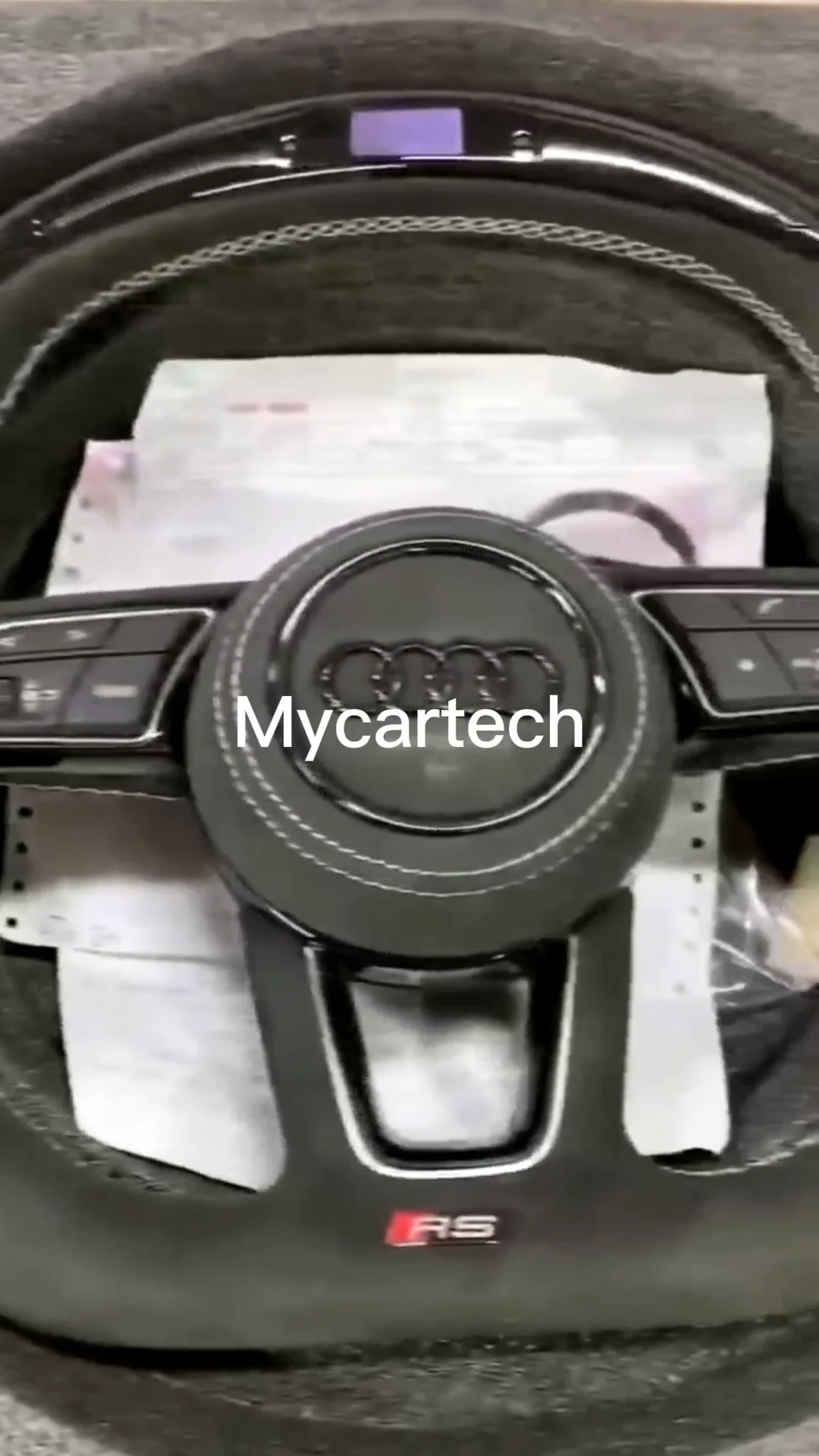 Custom Leather Steering Wheel Upgrade Fit For Audi Rs Rs3 Rs7 A3 A4 A5 ...