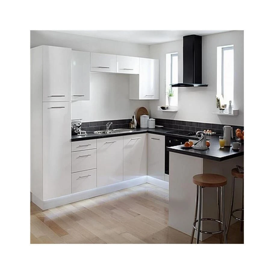 Premium 2025 Kitchen: MDF Door Panel, Matte Finish, Full Walnut Solid ...