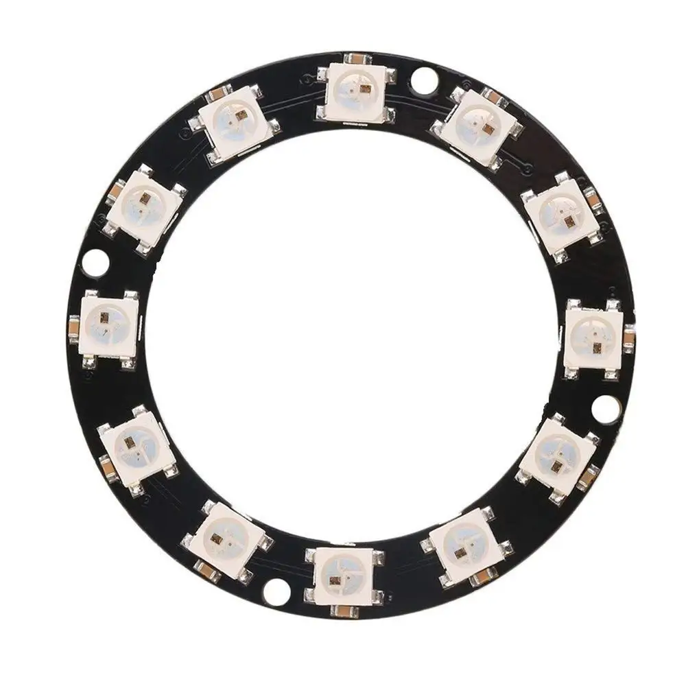 12 Bits RGB LED Ring WS2812B 5050 RGB LED Spot Integrated Driver ...