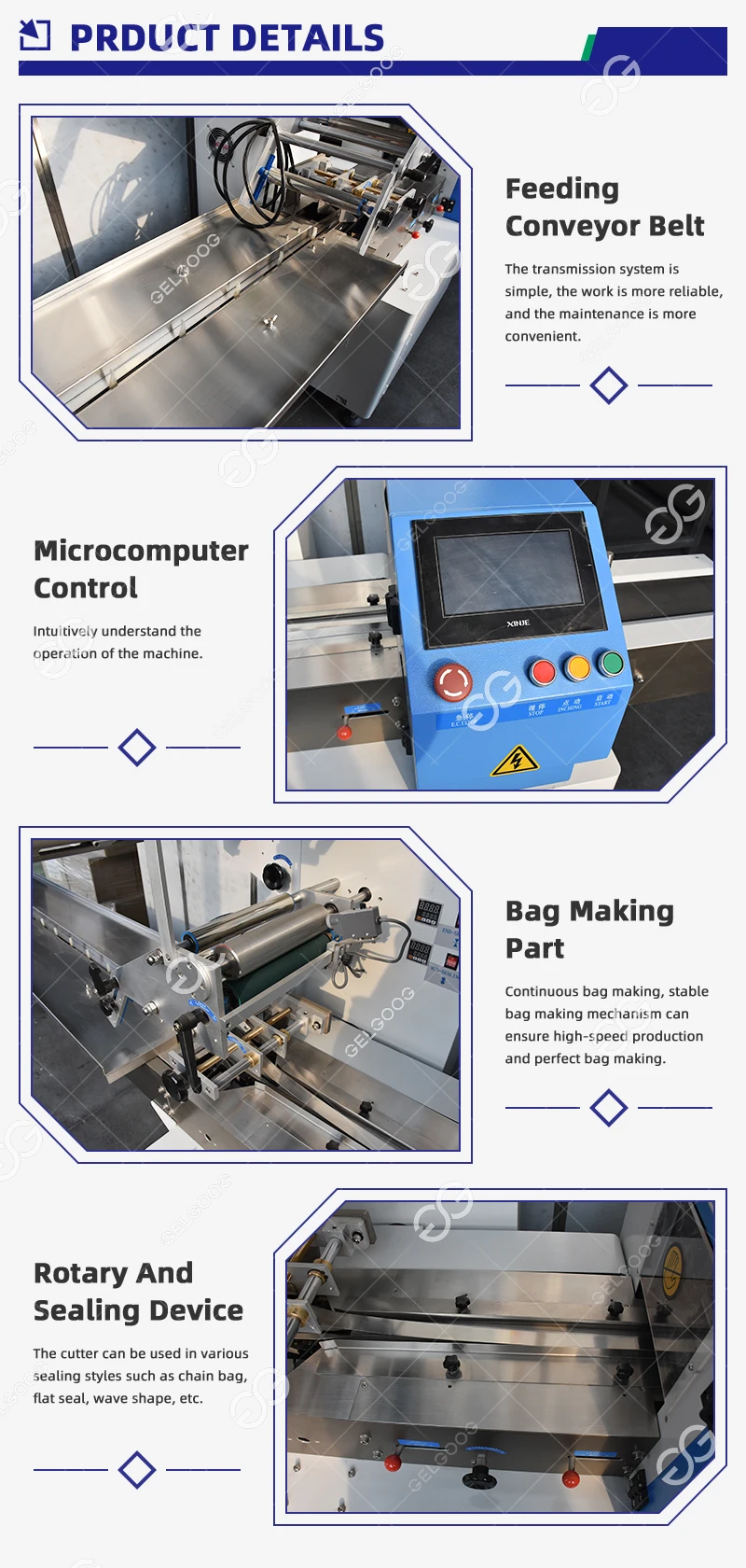 Pillow Flow Vertical Packaging 3 Side Seal Pouch Orbital Fruit Horizontal Wrapping Packing ...