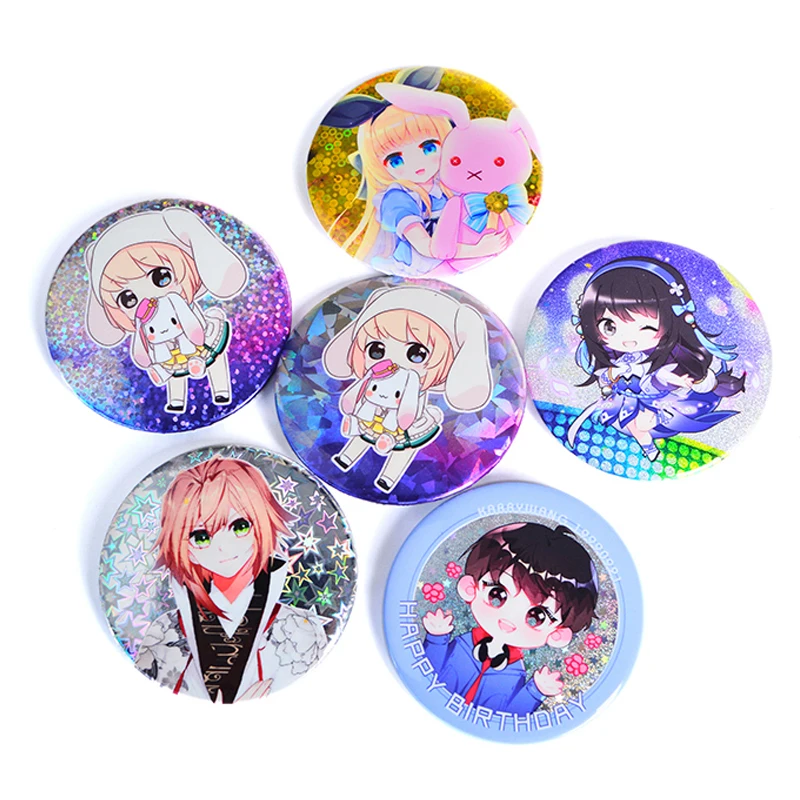 Make Your Own Design 25/32/44/58mm Cartoon Anime Printed Custom Pin ...