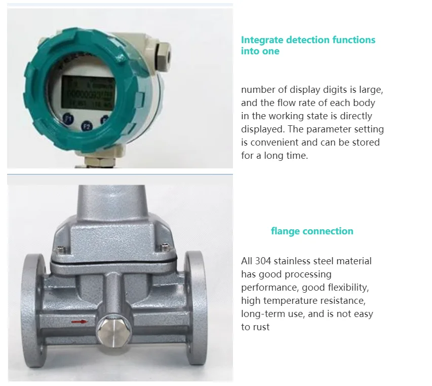 Rs485 Swirl Air Flow Meter Natural Gas Flowmeter Gas Vortex Precession Flow Meter - Buy Rs485 ...