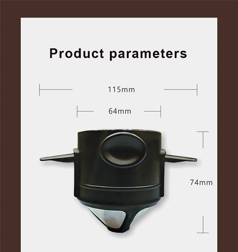 Portable Reusable Paperless Mini Coffee Filter Portable Coffee Dripper ...