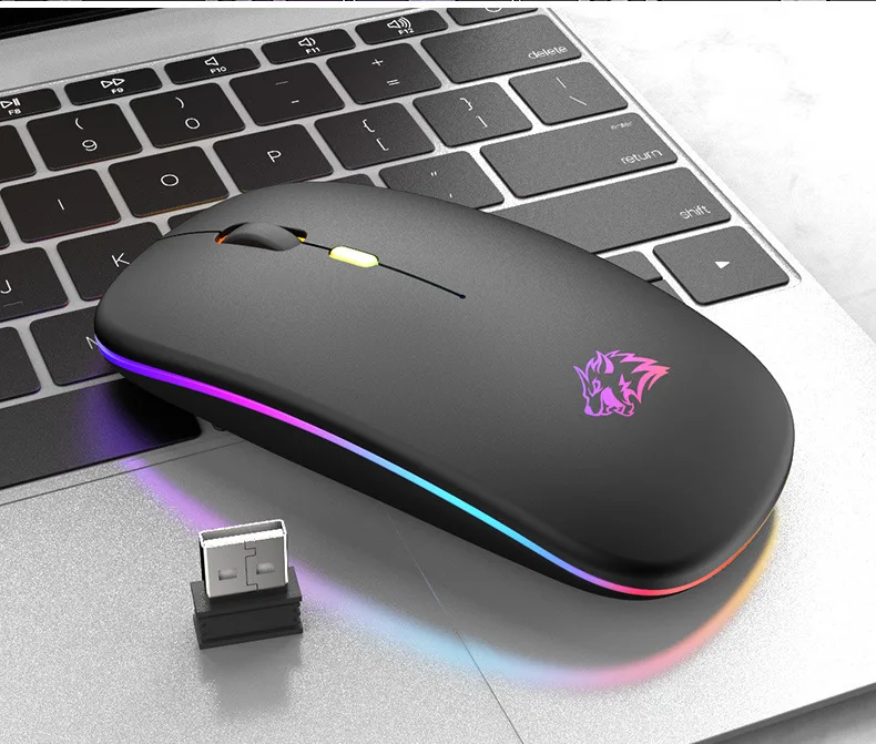 Free Wolf X15 Mute Wireless Gaming Mouse - Rechargeable, LED Backlit ...