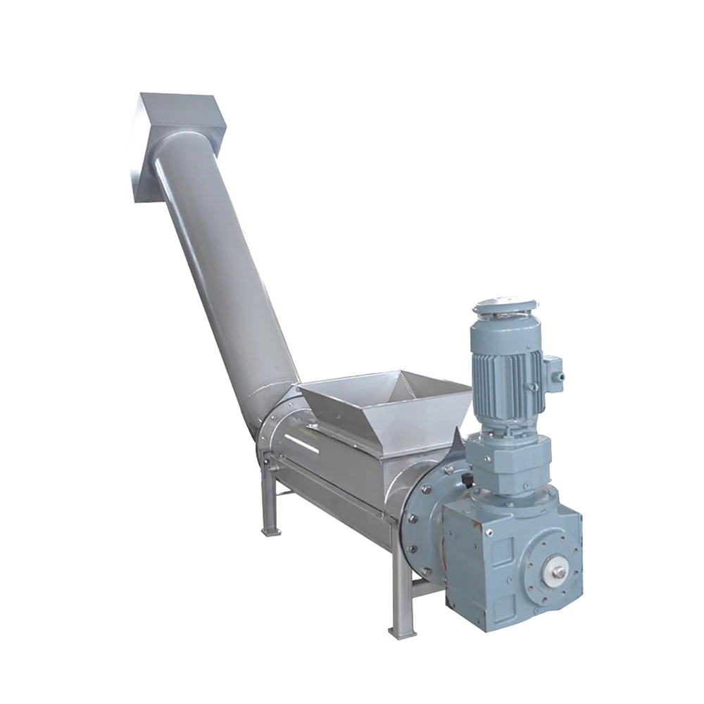 Shaftless Sludge Conveying Sludge Screw Conveyor with Hopper Heat ...