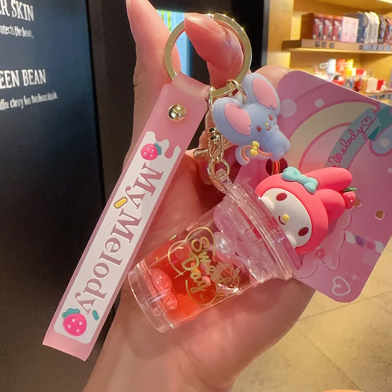 BSBH Cute Keychain Kawaii Liquid Floating Keychain Backpack Charm ...