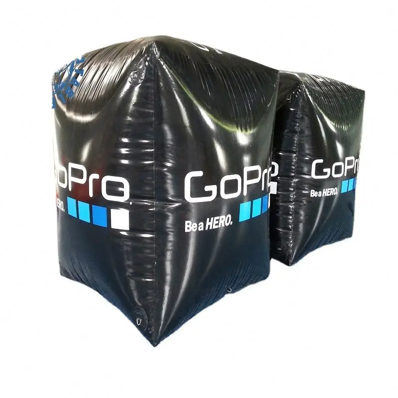 Square shape swimming inflatable water air buoy for advertising ...