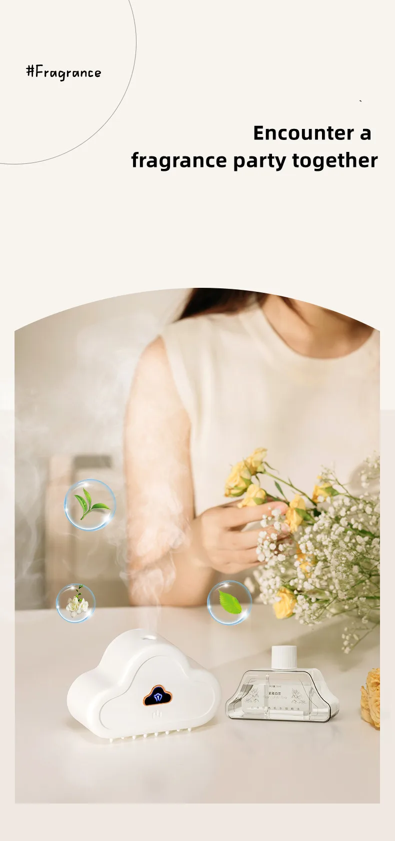 Yizhi Creative Cute Mini Elephant Shape Ultrasonic Cool Mist Essential ...